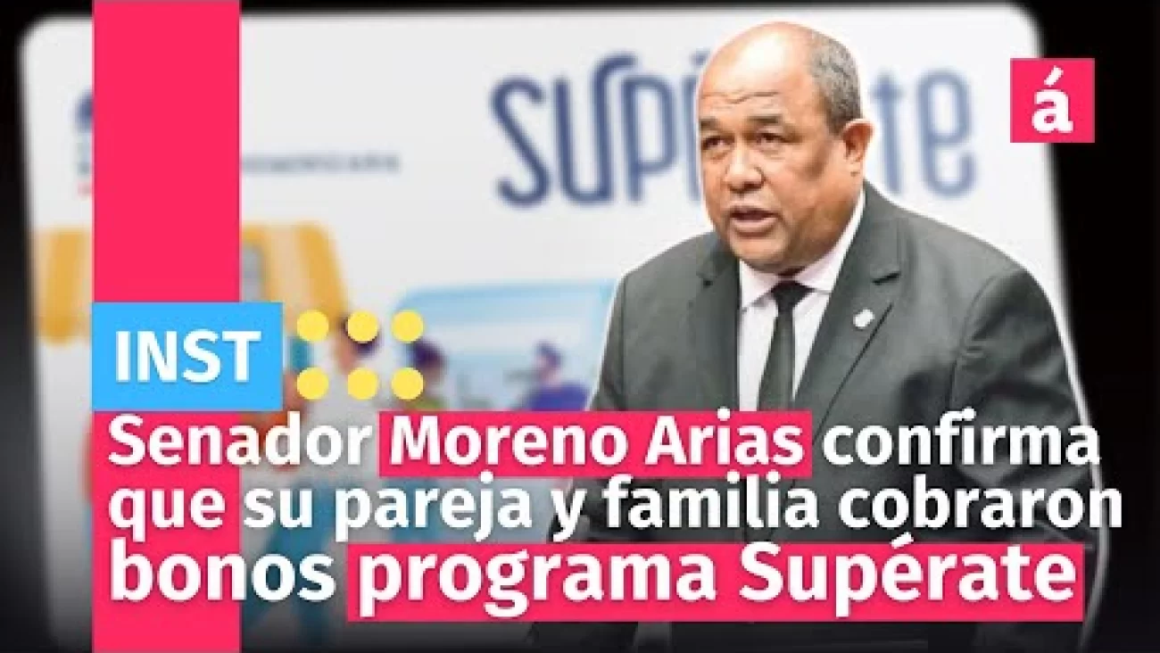 Senador Moreno Arias confirma que su pareja y familia cobraron bonos ...