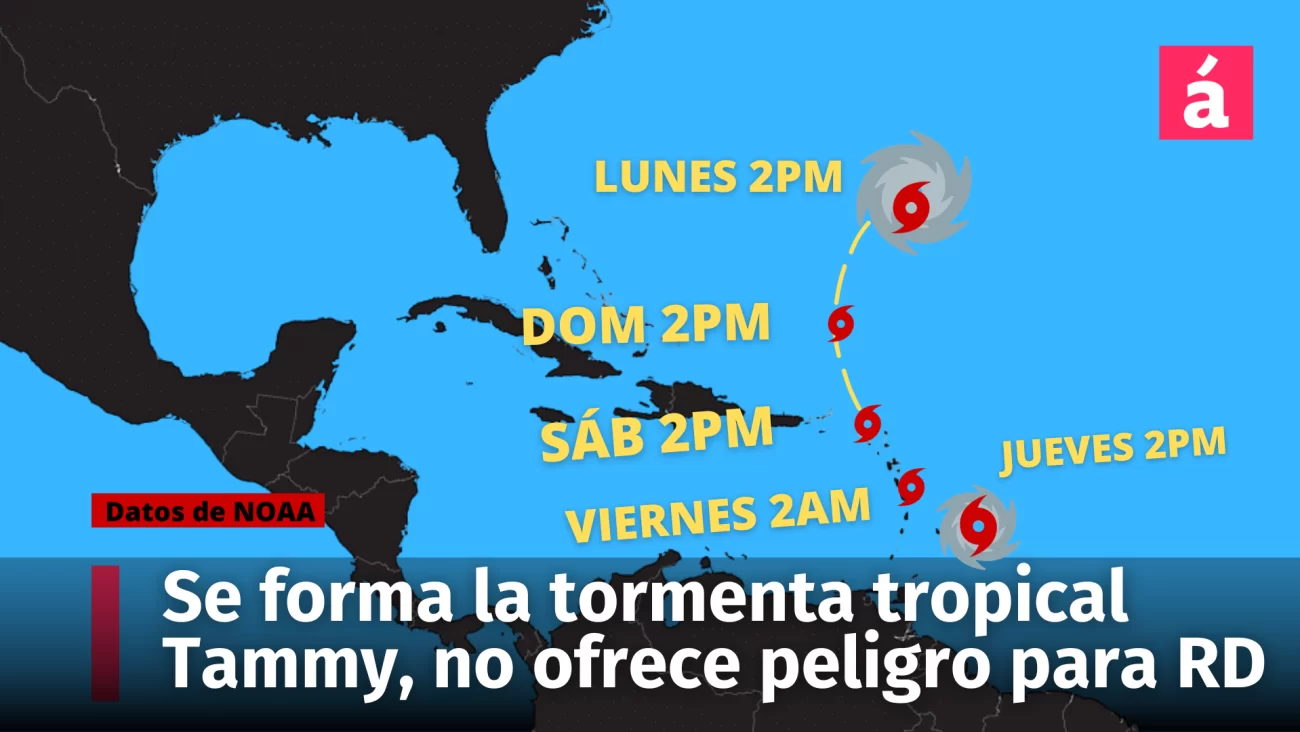 Se forma la tormenta tropical Tammy. Por el momento no ofrece peligro ...