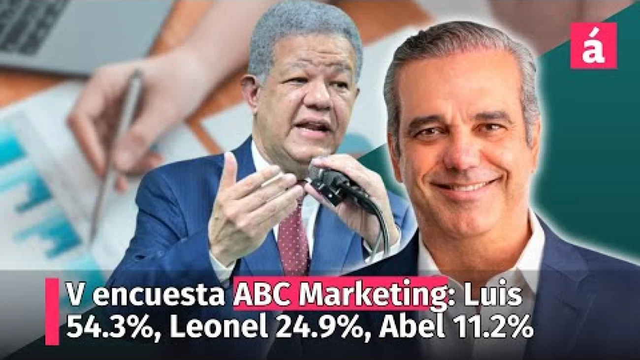 Luis ganaría cómodamente con 54.3%, Leonel 24.9%, Abel 11.2%, según V encuesta ABC Marketing ...